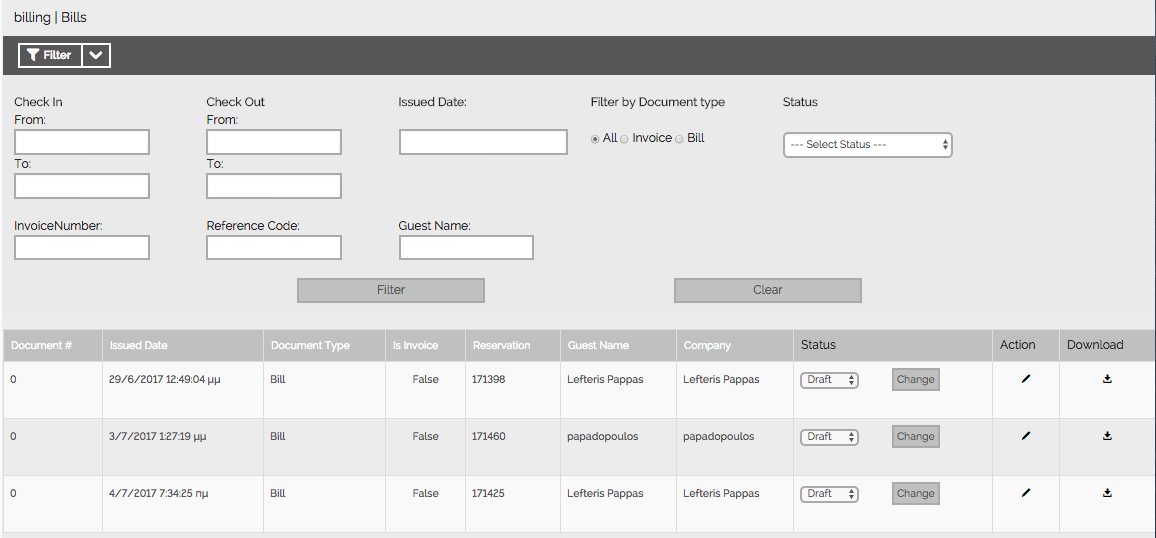 New functionality: Billing