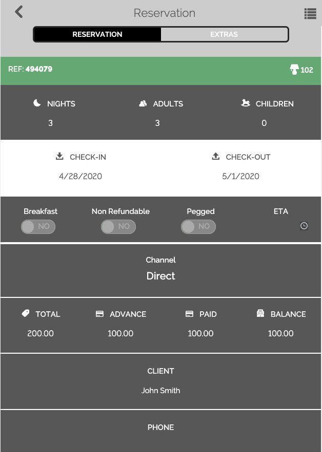 New Reservation Field: Paid amount