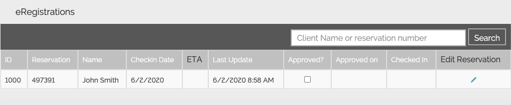 New functionality: eRegistrations